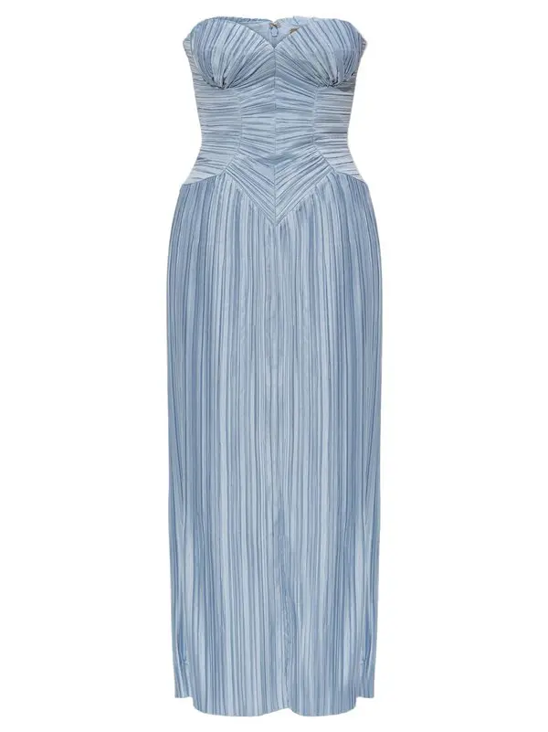 Cult Gaia Ashika Fitted Corset Dress - Light Blue