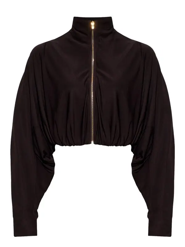 Alaïa Jacket With A Stand-up Collar - Brown