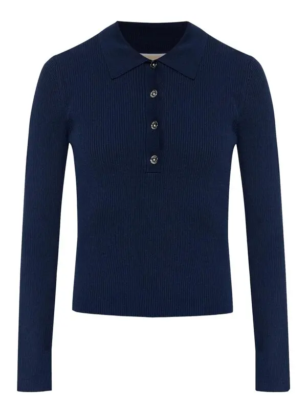 Michael Kors Long-sleeve Polo - Navy Blue