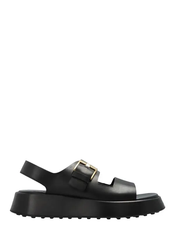 TOD’S Leather 'gomma' Sandals - Black