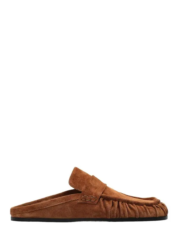 JIL SANDER Suede Slides - Brown