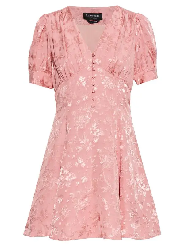 Kate Spade New York Floral Motif Mini Dress - Pink