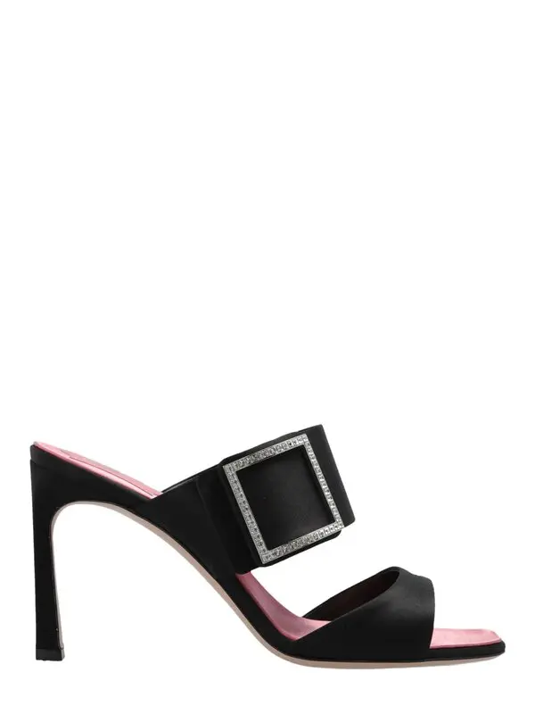 ROGER VIVIER Trompette Heeled Mules - Black