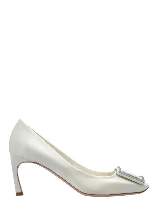 ROGER VIVIER Trompette Heeled Pumps - Cream