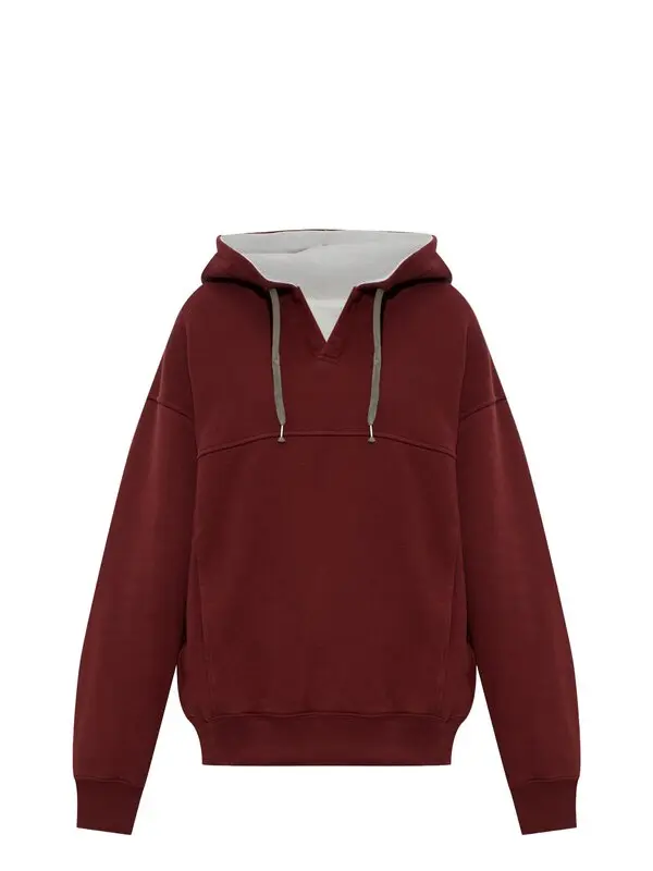 MAISON MARGIELA Cotton Hoodie - Burgundy