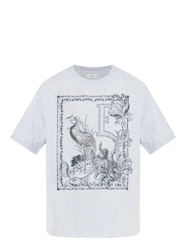 Etro T-shirt With Print - Grey