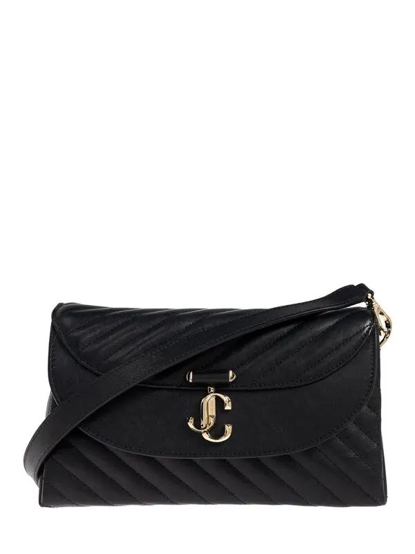 JIMMY CHOO Avn Curve Top Handle Shoulder Bag - Black