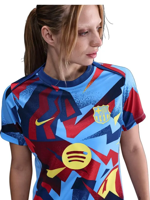 Nike Fc Barcelona Academy Pro Fourth Dri-fit Soccer Pre-match Top - Blue