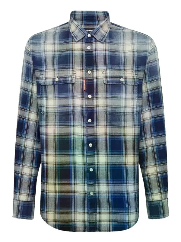 Dsquared2 Plaid Button-front Shirt - Blue