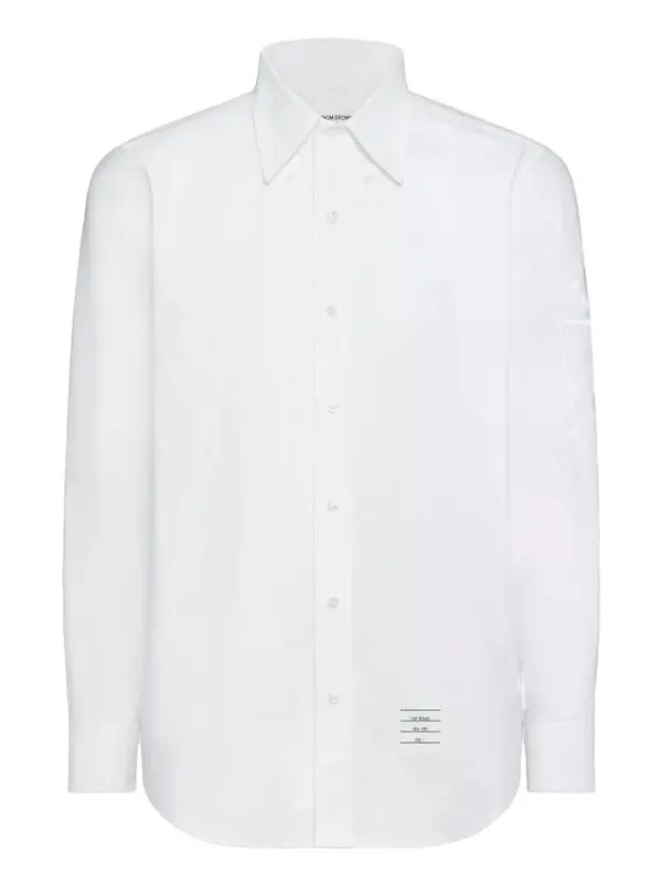 Thom Browne Button-fastening Long-sleeve Shirt - White