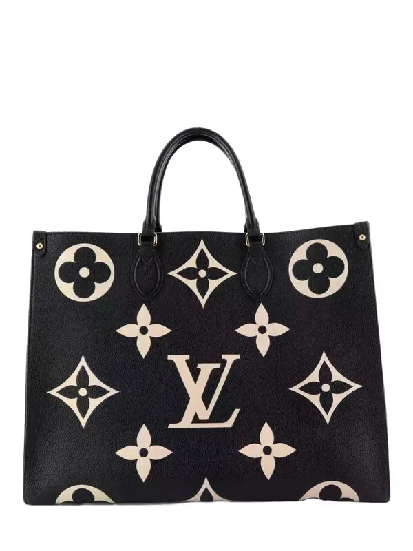 LOUIS VUITTON Onthego Bicolor Monogram Empreinte Giant Gm Tote Bag - Black