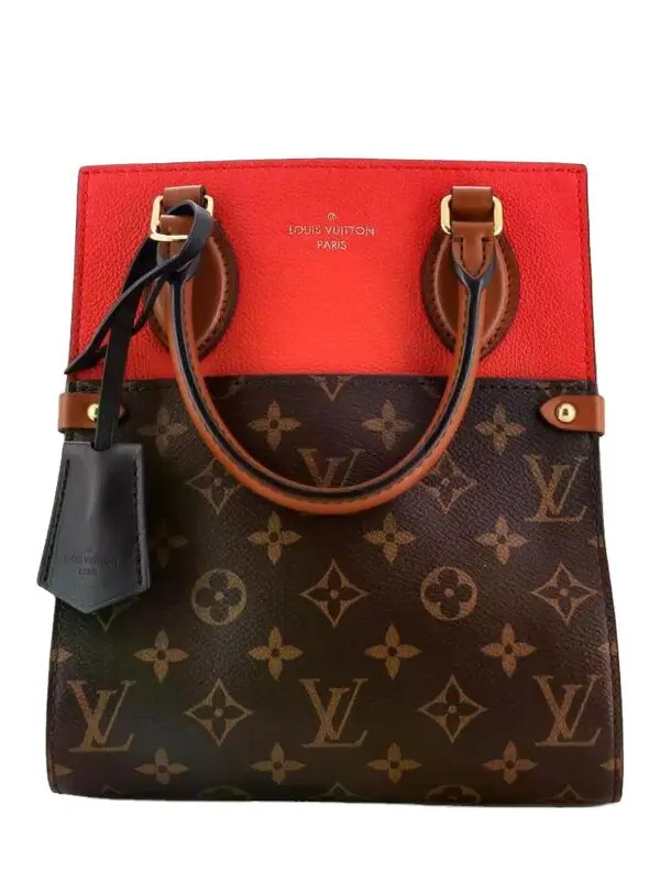 LOUIS VUITTON Monogram Canvas And Leather Fold Tote Pm - Red