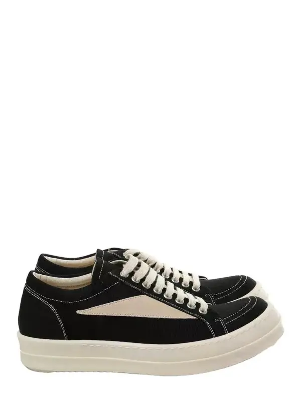 Rick Owens Contrast Panelled Sneakers - Black