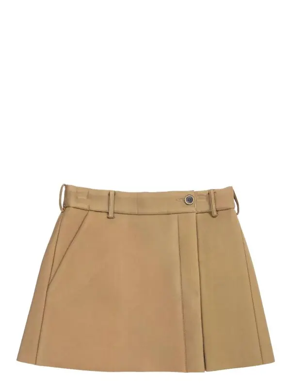 UMA WANG Pleated Mini Skirt - Neutrals