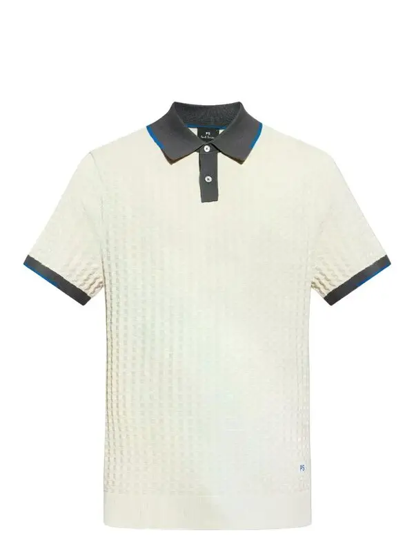 Paul Smith Textured Polo Shirt - Neutrals
