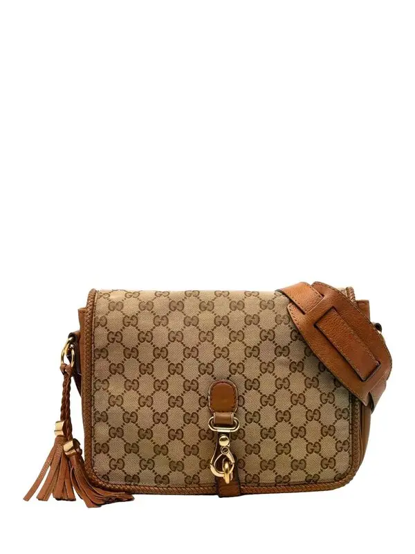 Gucci Gg Canvas Marrakech Crossbody Bag - Brown