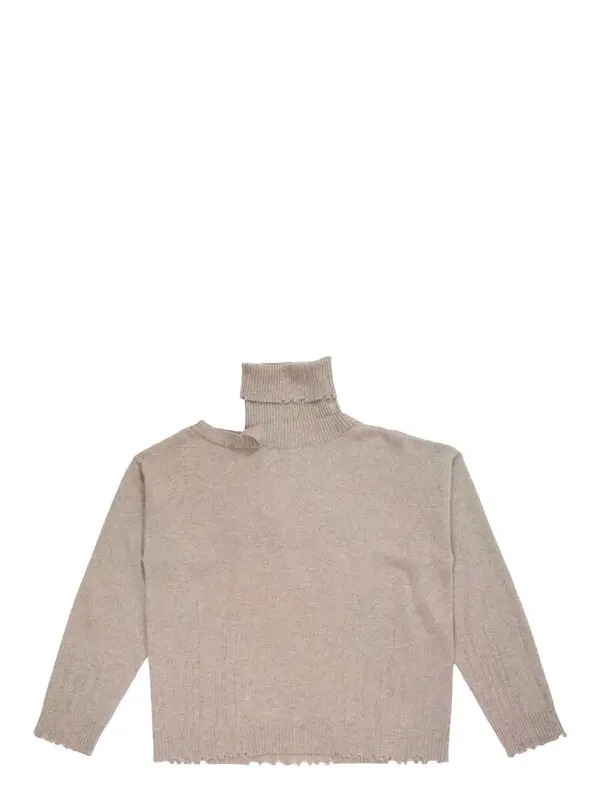 UMA WANG Cut-out Roll-neck Top - Neutrals