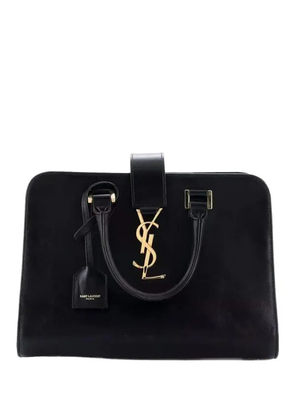 Saint Laurent Monogram Cabas Baby Satchel - Black