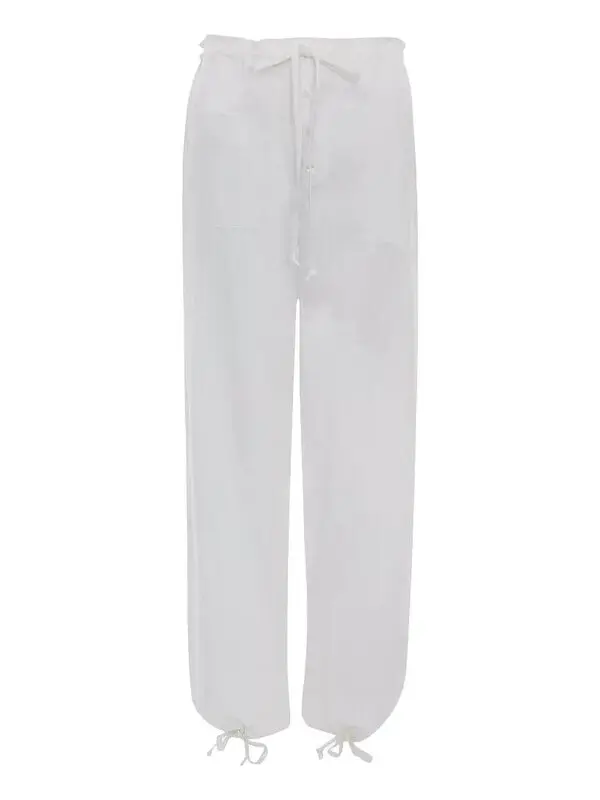 Victoria Beckham Drawstring Trousers - White