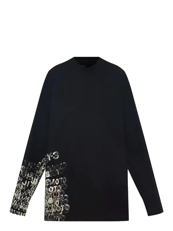 Y3 Graphic Long-sleeved T-shirt - Black