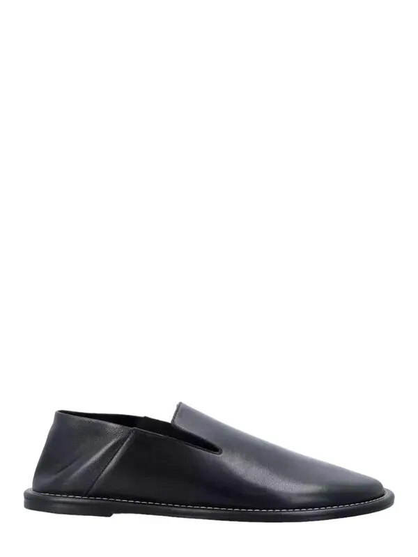 Ami Topstitched Loafers - Black
