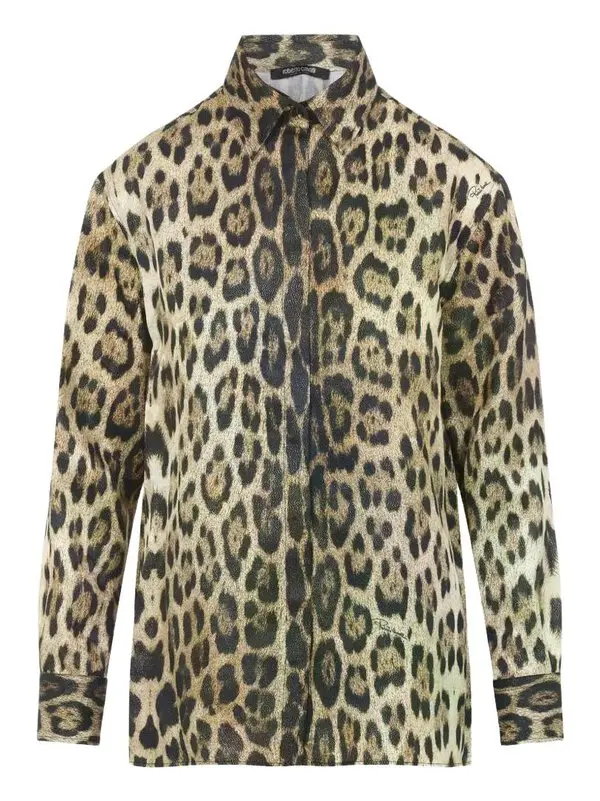 Roberto Cavalli Leopard-print Shirt - Neutrals