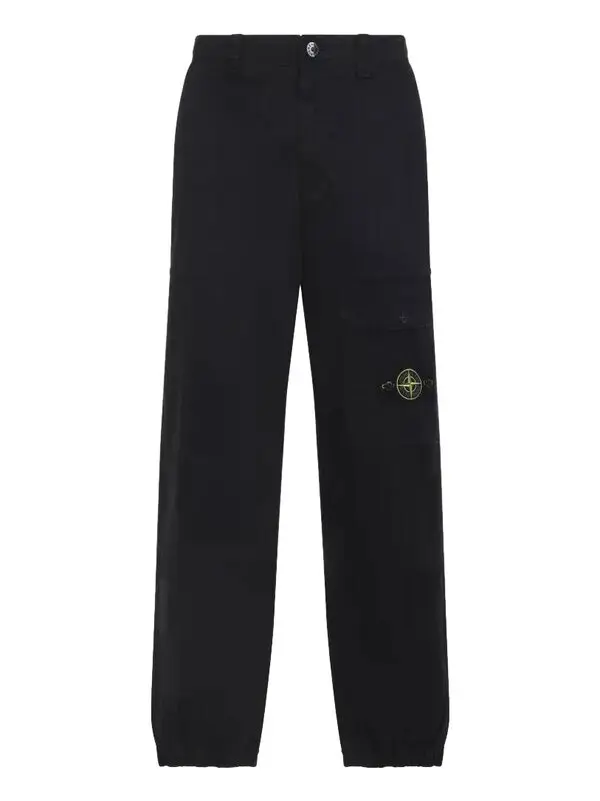 Stone Island Pocket Logo Trousers - Black