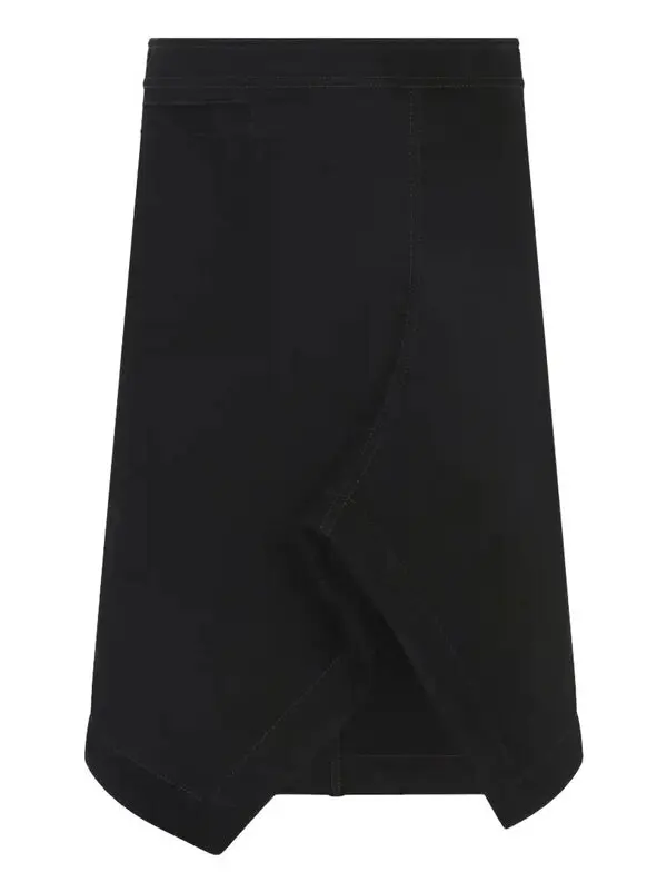 LEMAIRE Asymmetric Panelled Midi Skirt - Black