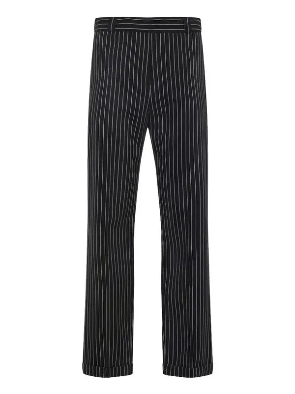 TOM FORD Striped Trousers - Black