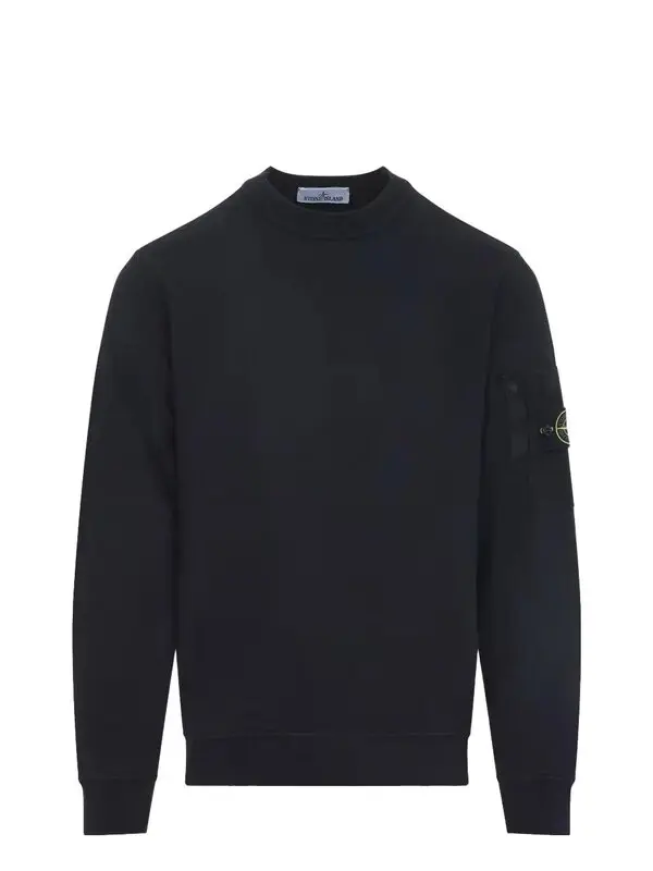 Stone Island Logo-patch Sweatshirt - Black
