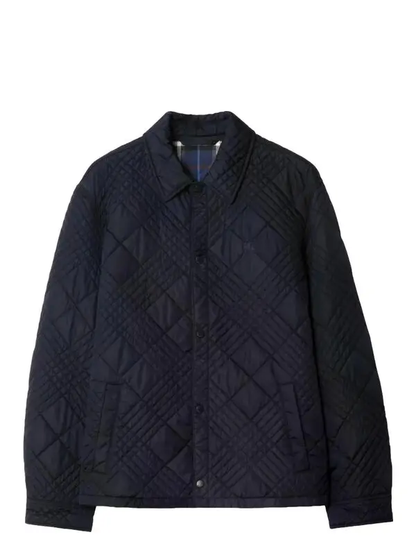 Burberry Check-stitch Jacket - Blue