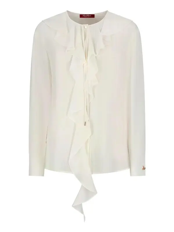 Max Mara Ruffled Blouse - Neutrals