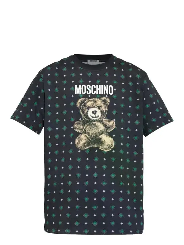 Moschino Teddy Pattern T-shirt - Black