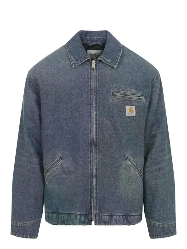 Carhartt Work In Progress Og Detroit Zip Cotton Jacket - Blue