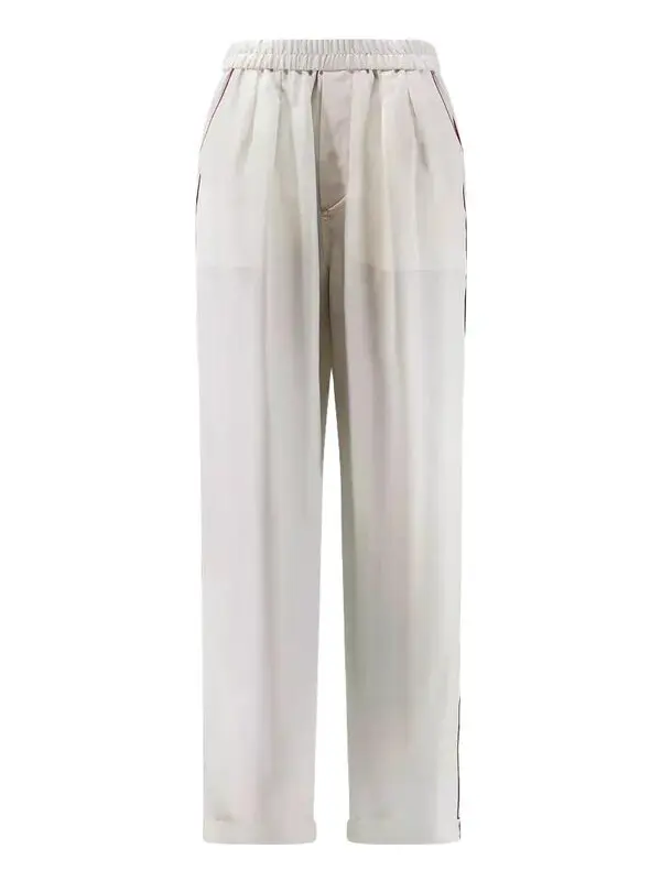 TOM FORD Silk Trousers - Neutrals