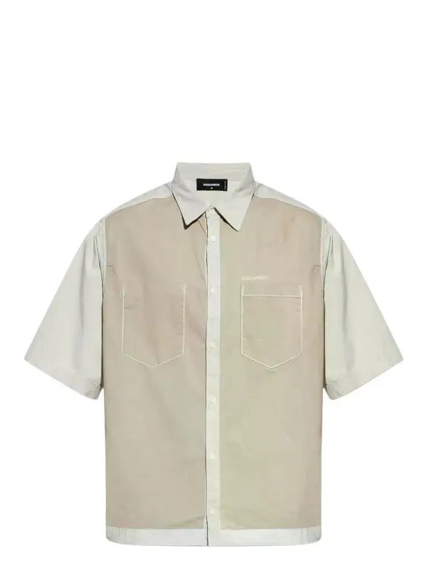 Dsquared2 Chest-pocket Panelled Shirt - Neutrals