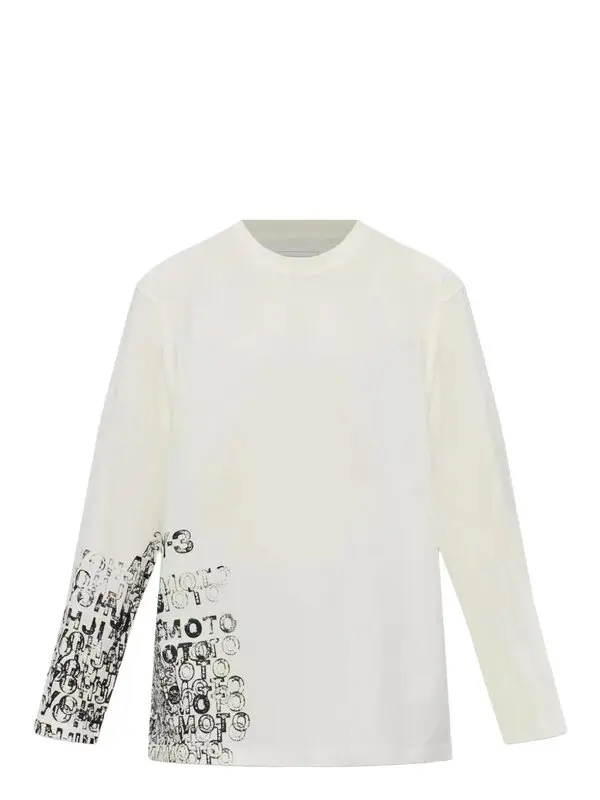 Y3 Print Long-sleeve T-shirt - Neutrals