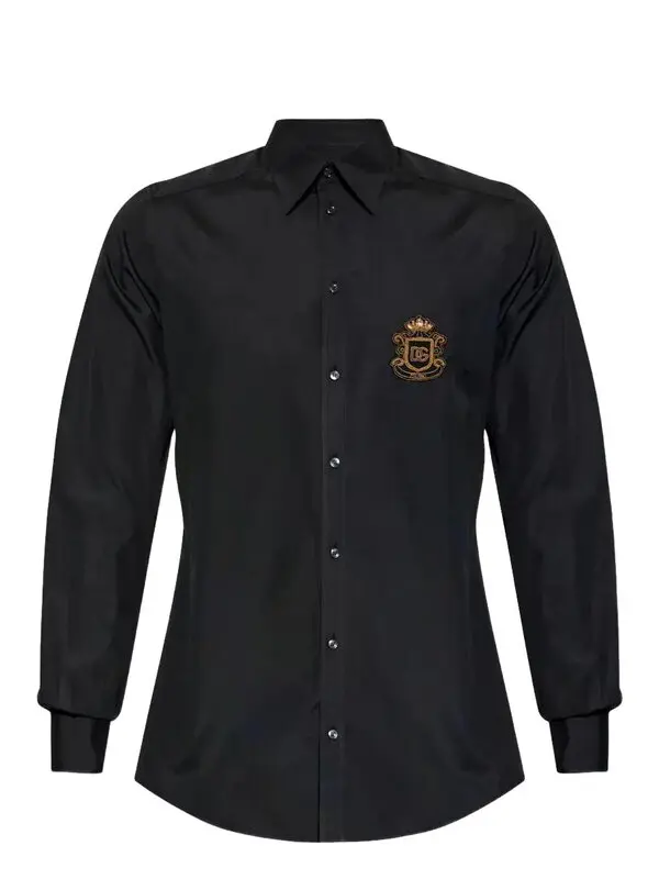 Dolce & Gabbana Logo-embroidered Shirt - Black