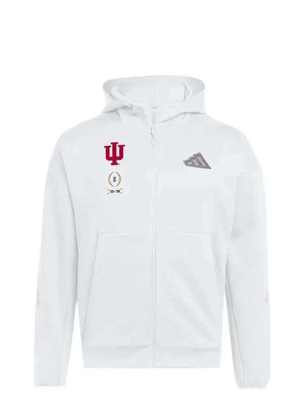 Adidas Indiana Hoosiers Z.n.e. Full-zip Hoodie - White / Ncaa-ind-7in