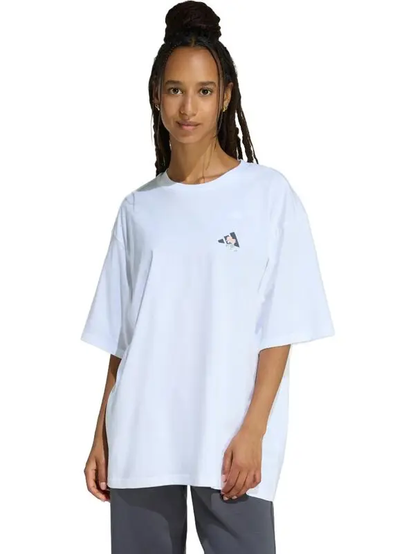 Adidas Oversized Graphic T-shirt - White