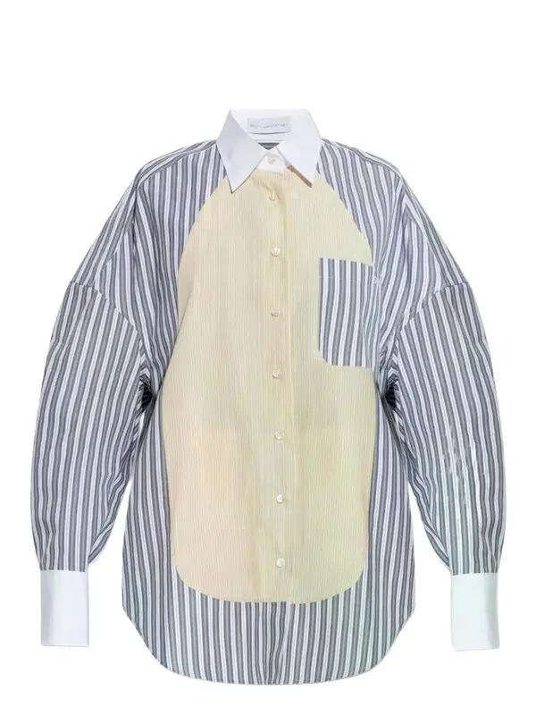 Stella McCartney Striped Paneled Shirt - Grey