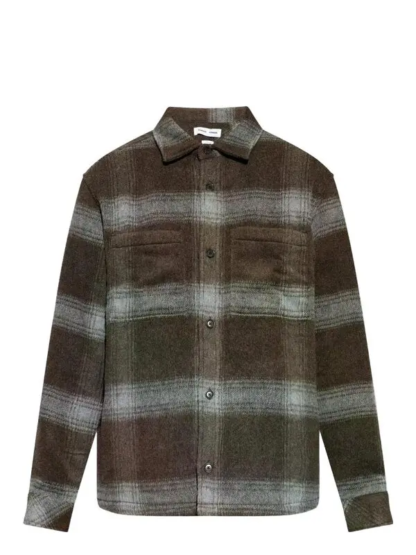 SAMSOE SAMSOE Sacastor Check-pattern Button Shirt - Brown