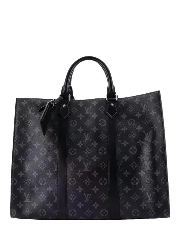 LOUIS VUITTON Sac Plat Nm 24h Tote Bag Monogram Eclipse Canvas - Black