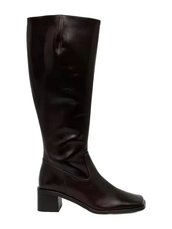 BILLI BI Square-toe Heeled Boots - Brown