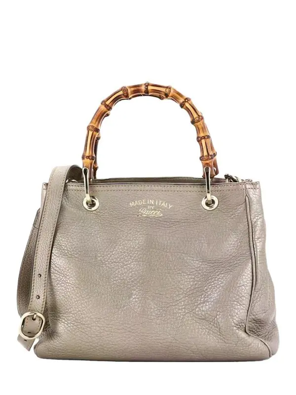 Gucci Bamboo Shopper Small Tote Bag - Metallic