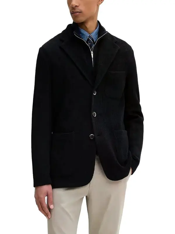 Barena Venezia Single-breasted Knitted Blazer - Black