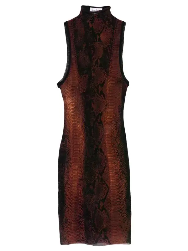 Jean Paul Gaultier Snake-pattern Mini Dress - Brown