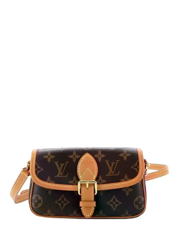 LOUIS VUITTON Diane Nm Handbag Monogram Canvas Nano Shoulder Bag - Brown