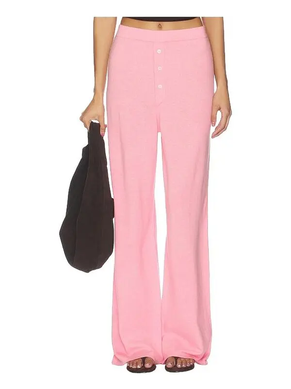 Guest In Residence Cashmere Wide Leg Pant - Pink