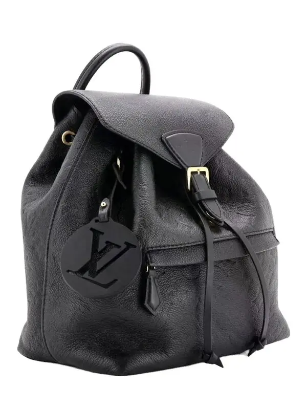 LOUIS VUITTON Montsouris Nm Monogram Empreinte Leather Pm Backpack - Black